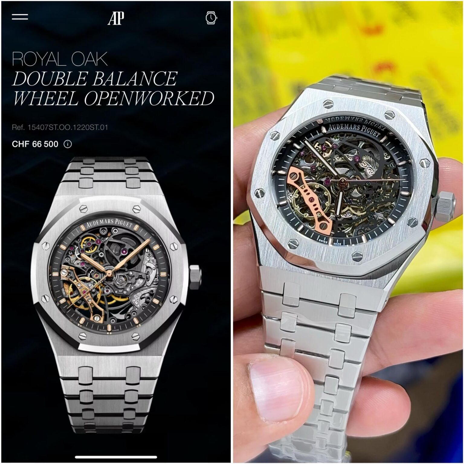 Audemars Piguet Royal Oak Skeleton Stainless Steel 41mm Automatic Men's ...