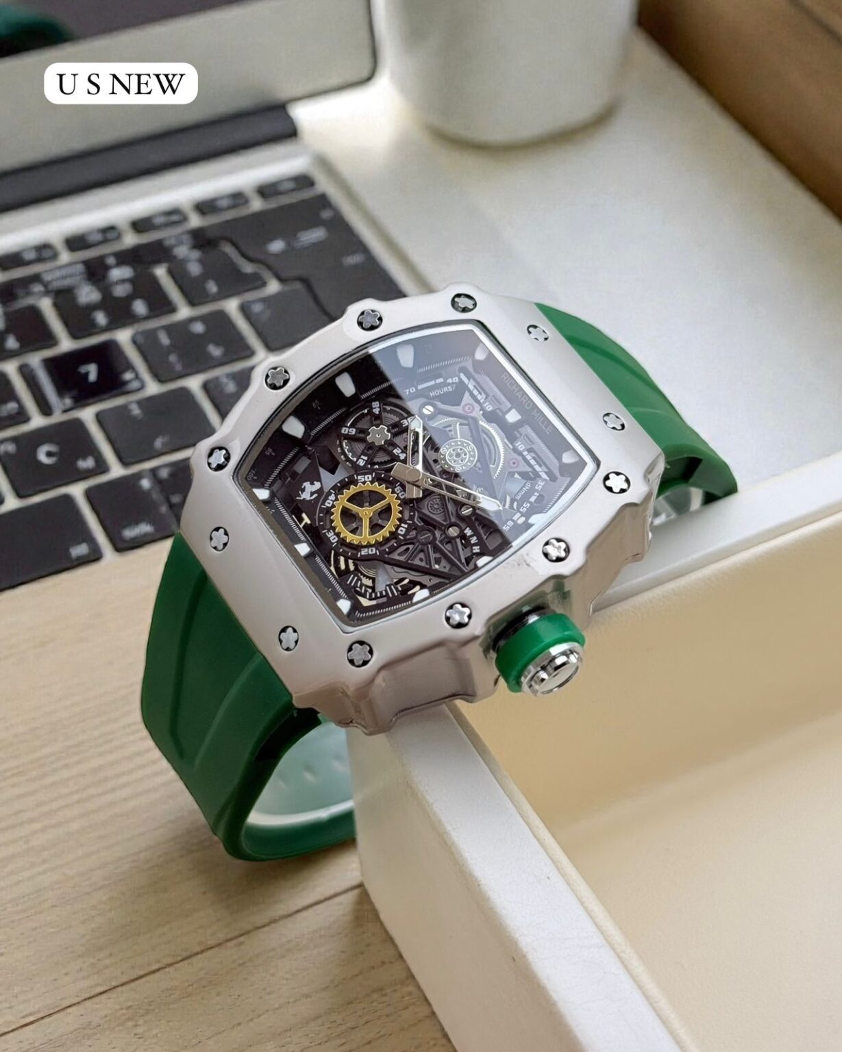 Richard Mille Skeleton 42mm Quartz Movement Men's Watch - Skyler Fashion